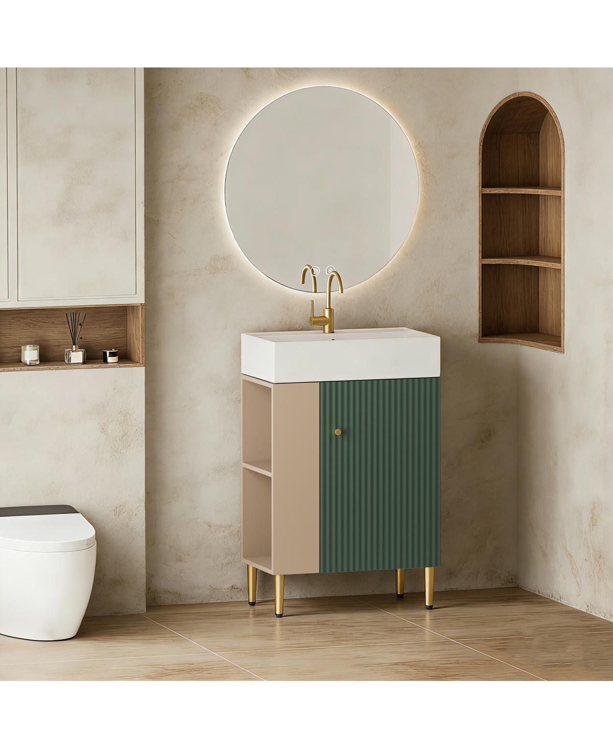 Click here for Sillysis Small Bathroom Vanity with Ceramic Sink... prices
