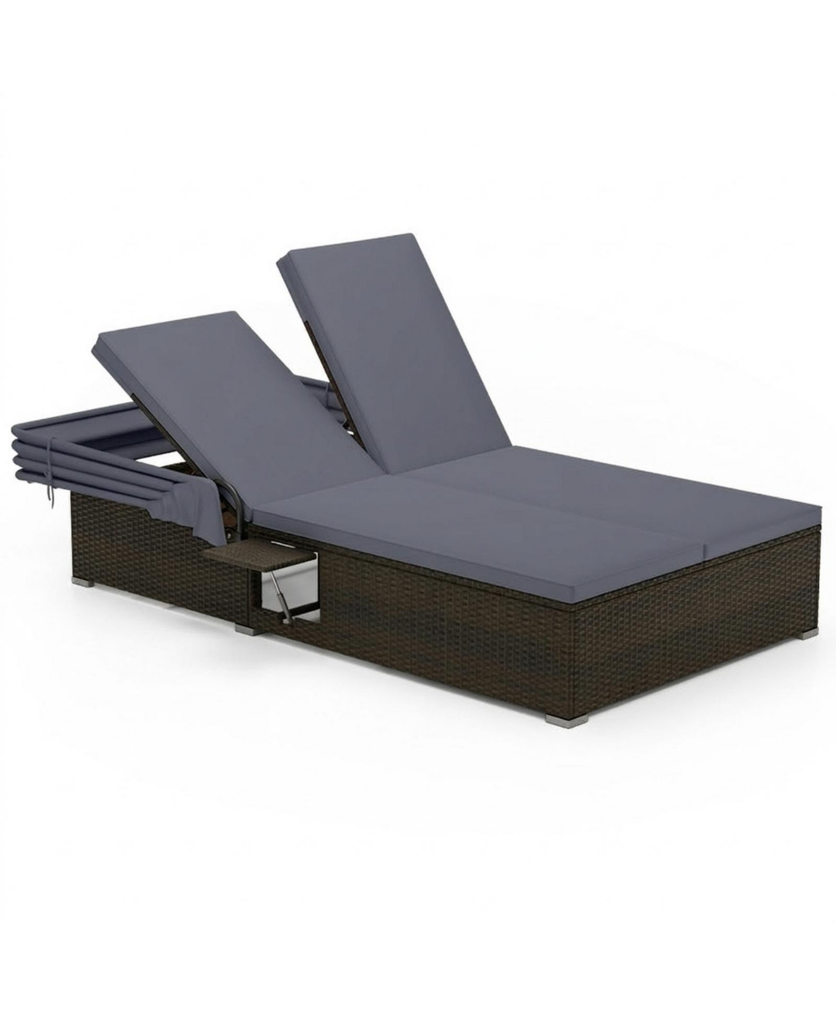 Click here for Gouun Double Patio Chaise Lounge with Retractable... prices