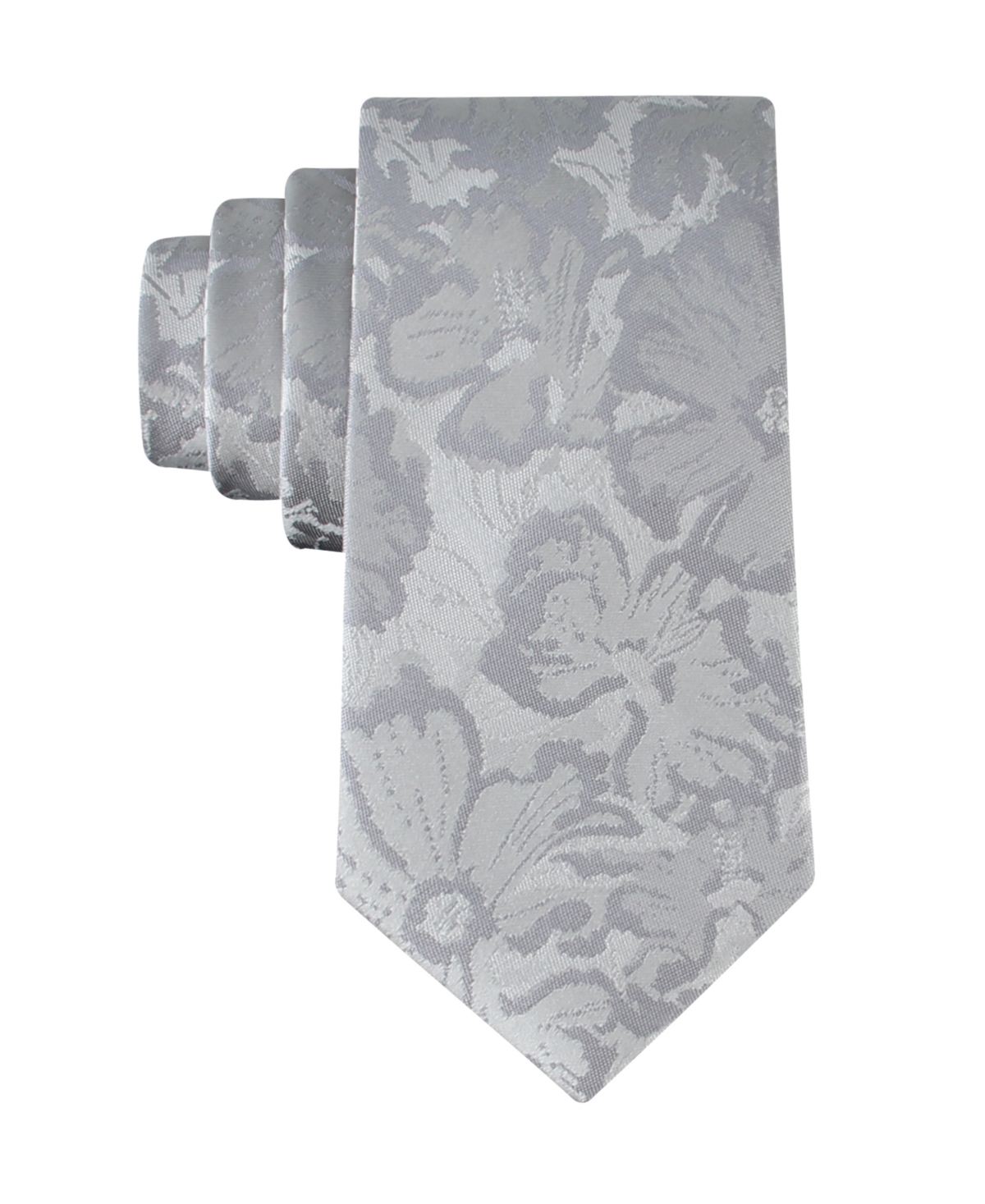 Click here for Calvin Klein Mens Leonie Floral Tie - Silver prices