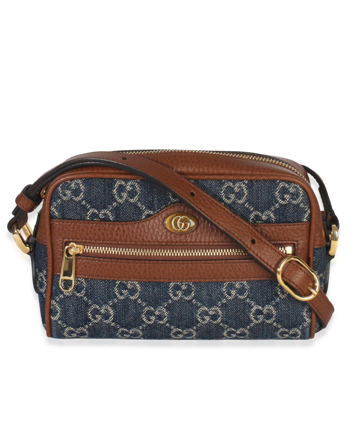 Click here for Pre-Owned Gucci Brown Dollar Calfskin Navy Gg Deni... prices