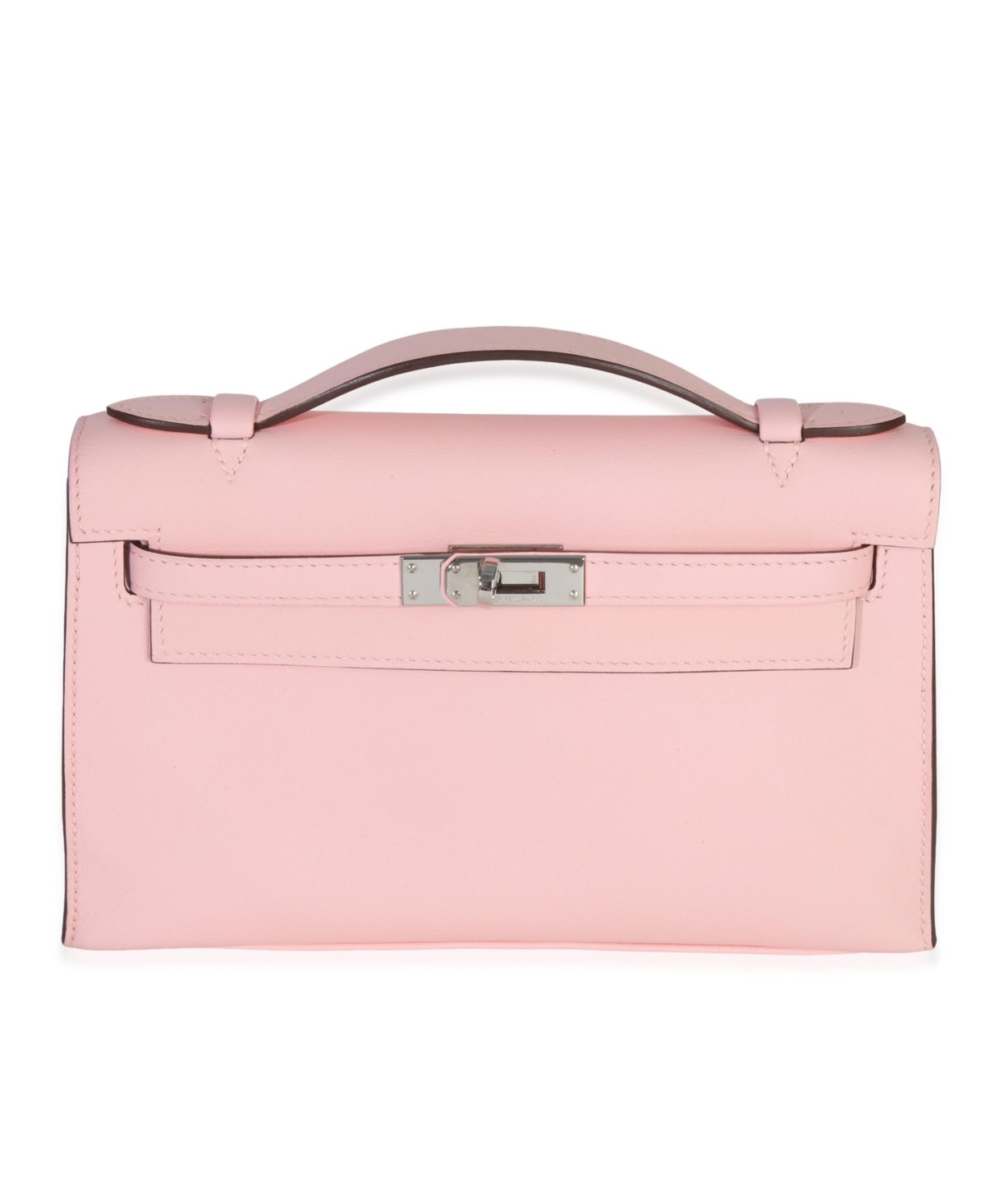 Click here for Pre-Owned HERMES Rose Sakura Swift Kelly Pochette... prices