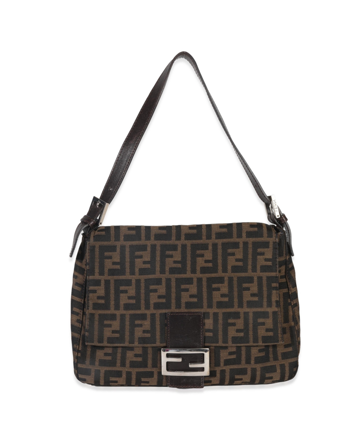 Click here for Pre-Owned Fendi Brown Zucca Canvas Mama Baguette B... prices