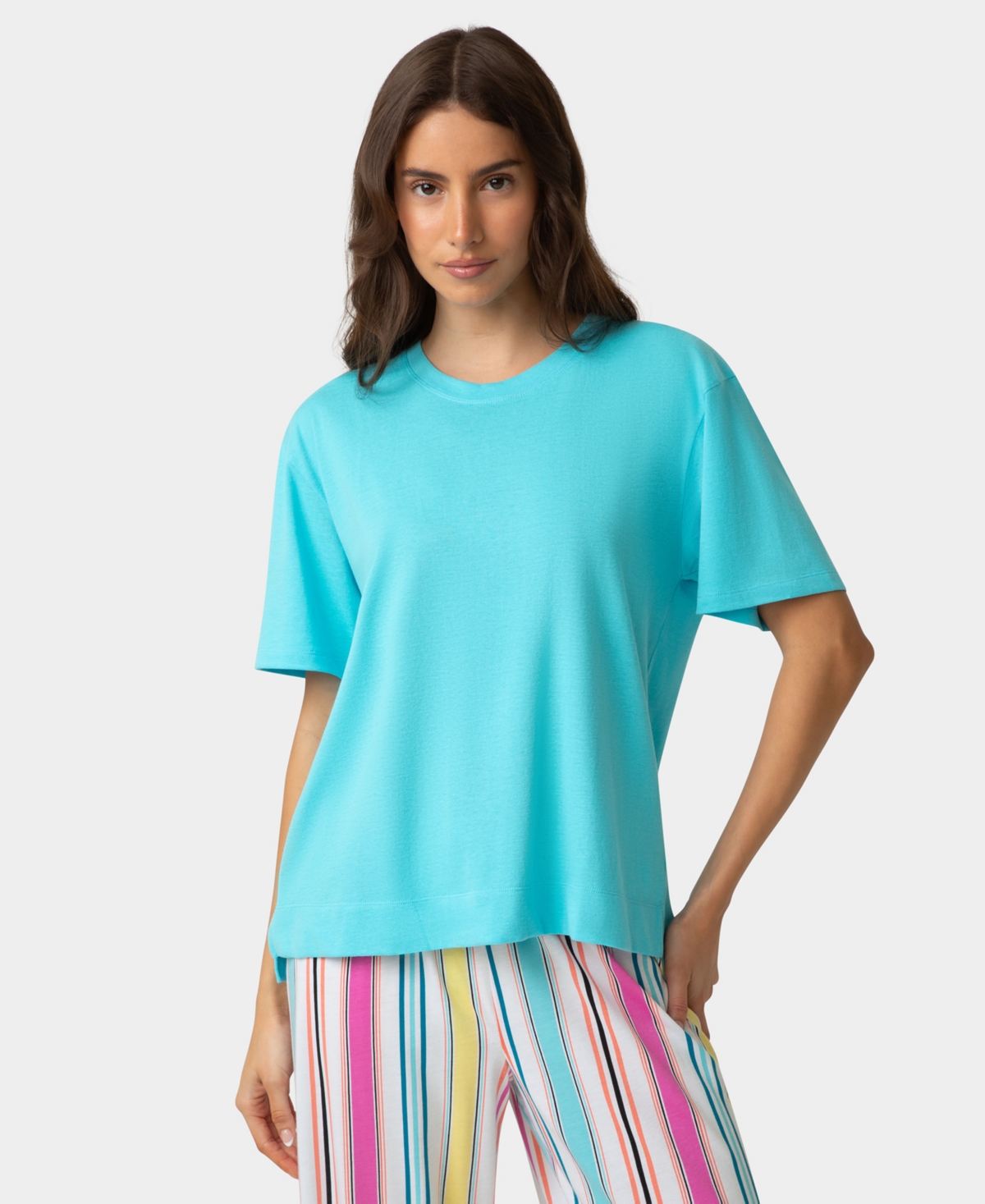 Click here for Hue Womens Short-Sleeve Cotton Candied Boxy Pajama... prices