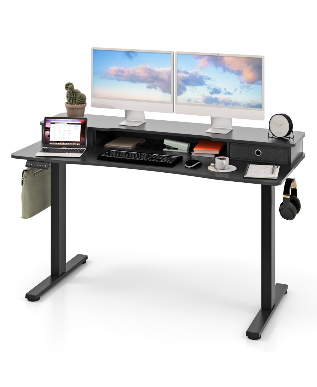 Click here for Slickblue Adjustable Electric Standing Desk with 2... prices