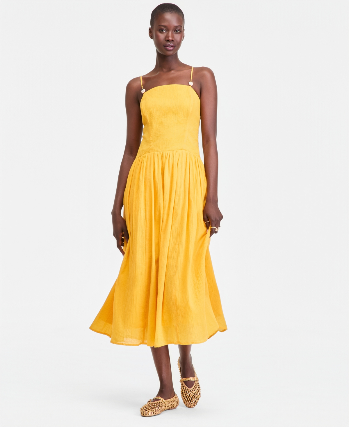 Click here for On 34th Womens Cotton Gauze Curved-Waist Mixed-Med... prices