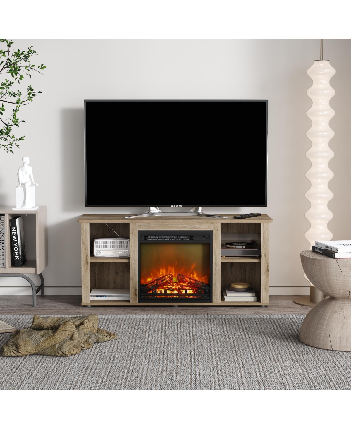 Click here for Homlux Modern Electric Fireplace Tv Stand for TVs... prices