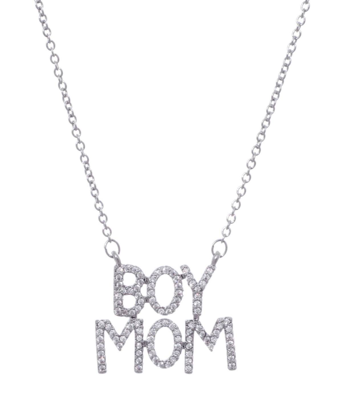 Click here for Adornia Cz Silver Boymom Pendant Necklace - Silver prices