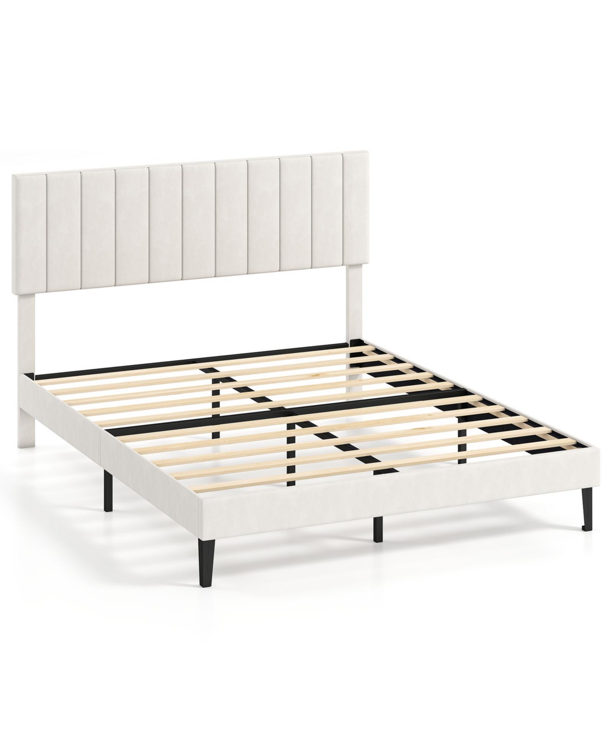 Click here for Gouun Queen Size Velvet Upholstered Platform Bed F... prices