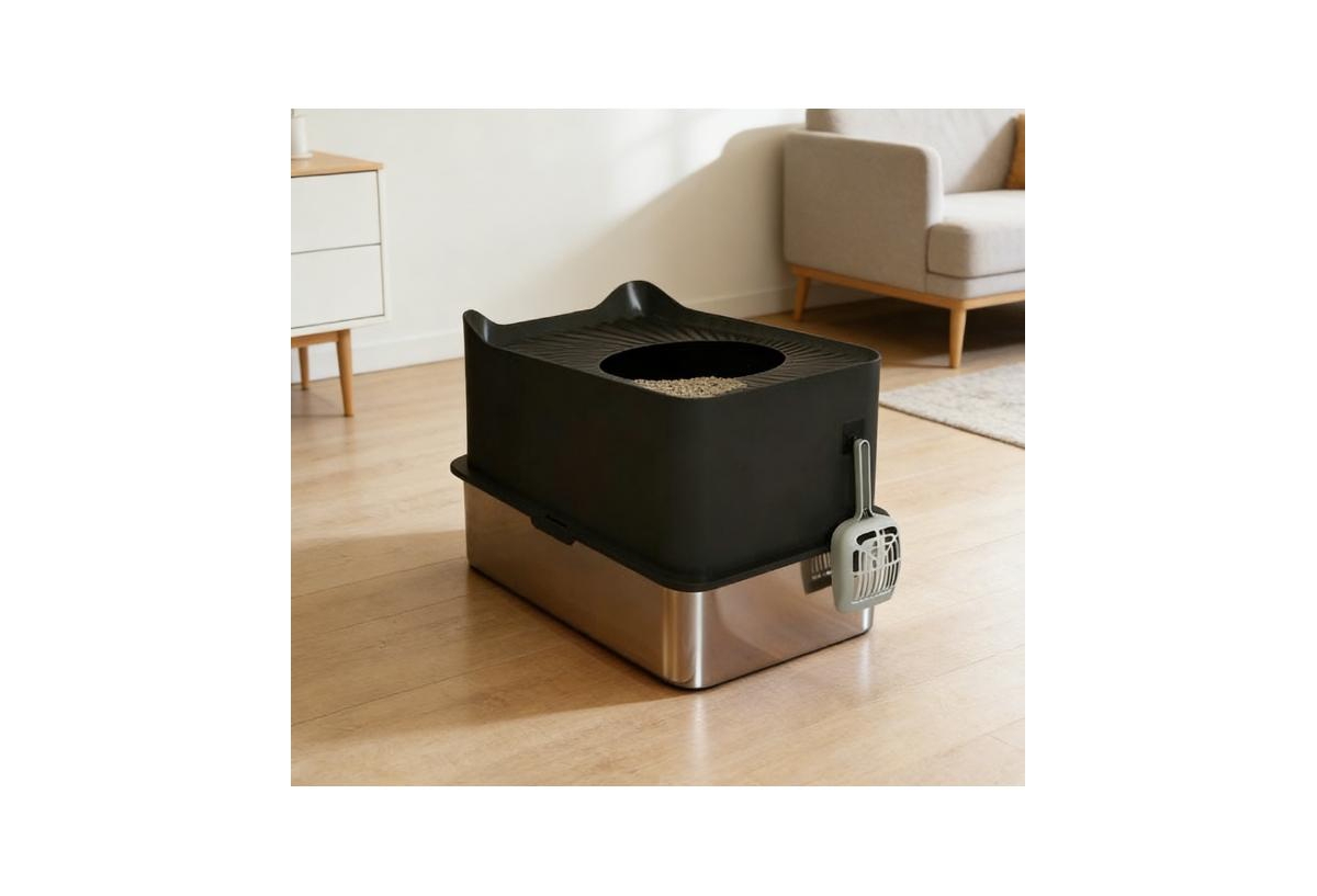 Click here for Zeus and Ruta Cat Litter Box with Scoop  Top-Entry... prices