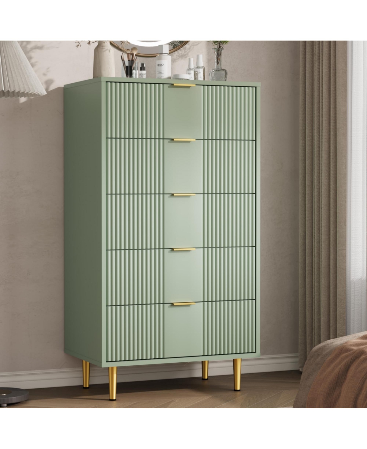 Click here for gaomon Fluted Dresser for Bedroom with Drawers  Ta... prices