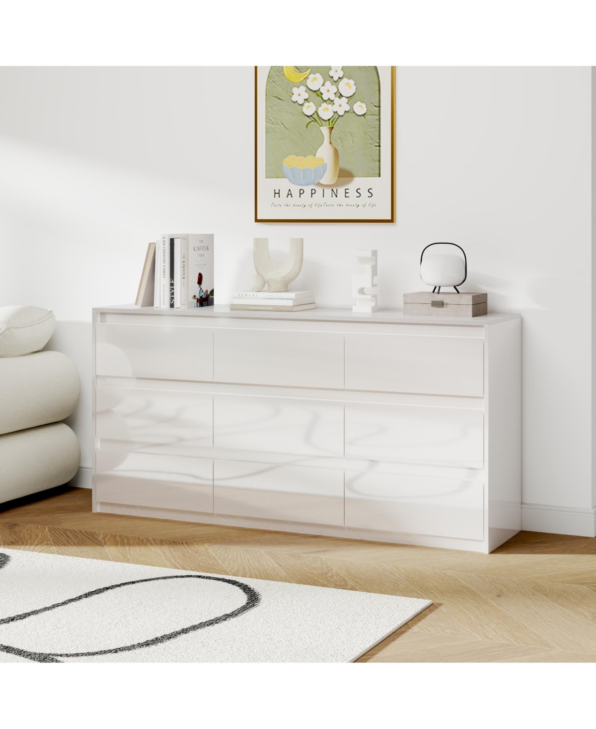 Click here for Famapy 63" High Gloss 9 Drawer Dresser Modern... prices