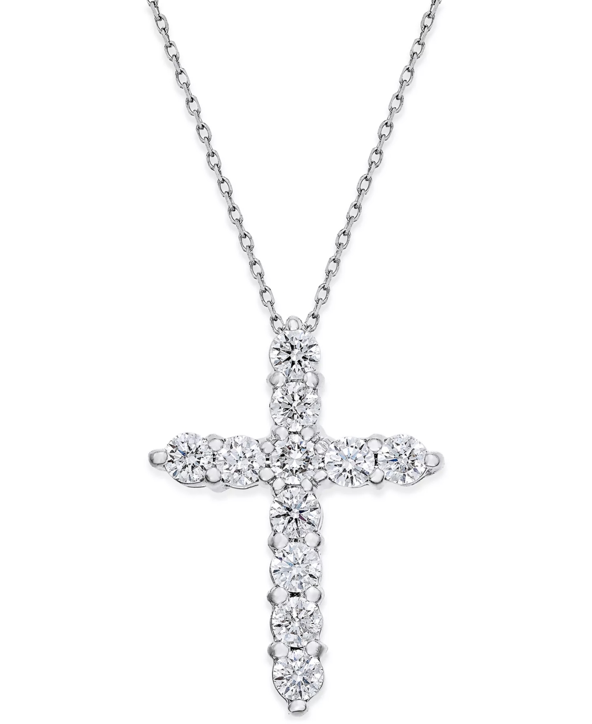 Click here for Diamond Cross Pendant Necklace (1-1/2 ct. t.w.) in... prices