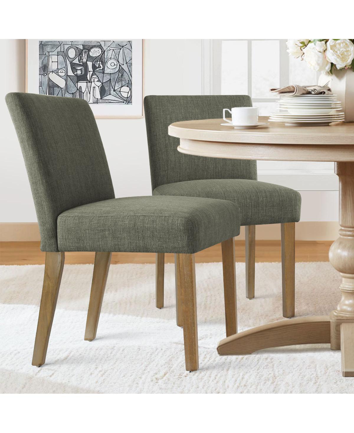 Click here for Maison Boucle Set of 2 Linen Upholstered Dining Ch... prices