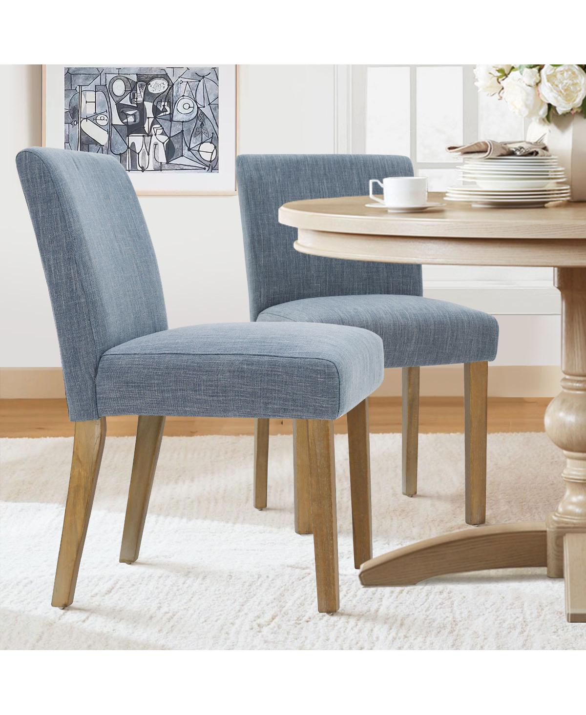 Click here for Maison Boucle Set of 2 Linen Upholstered Dining Ch... prices