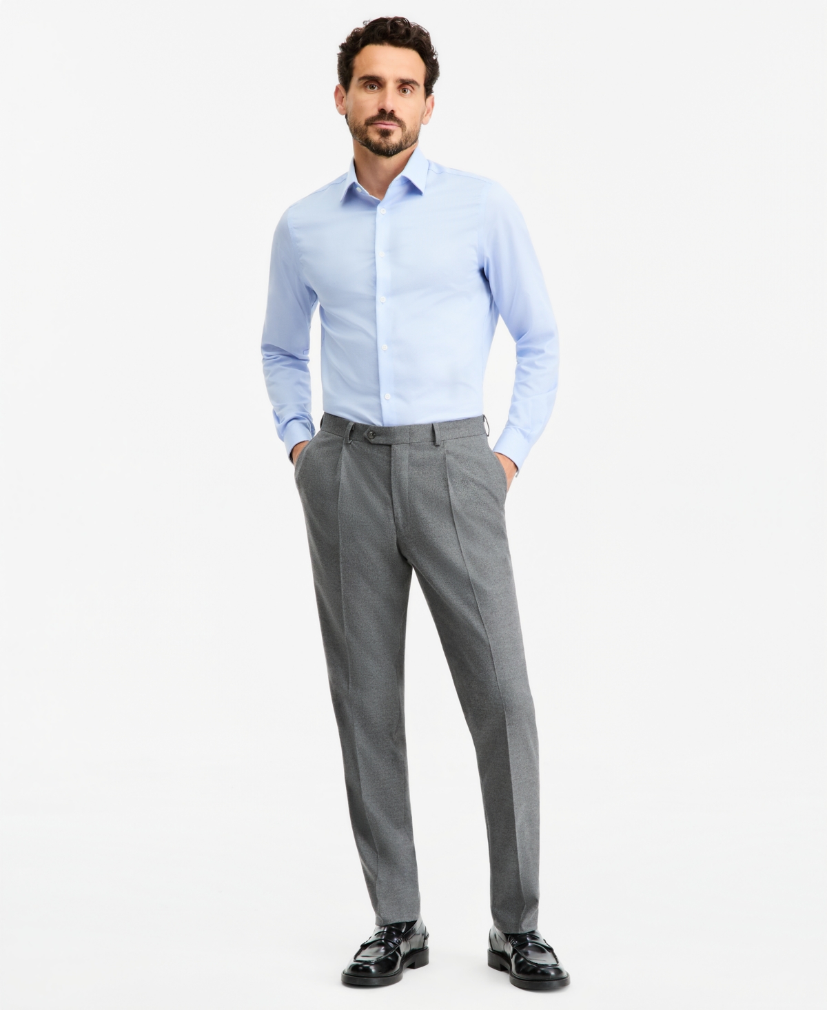 Click here for Michael Kors Mens Classic-Fit Denim Flannel Solid... prices