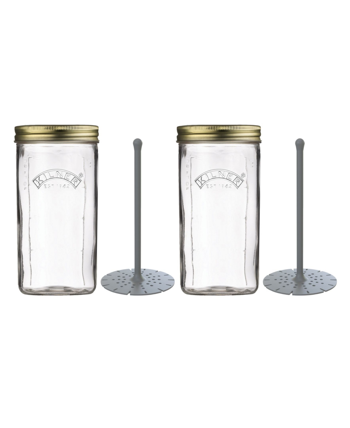 Click here for Kilner Pickle Jar with Lifter  Set of 2 - Clear prices