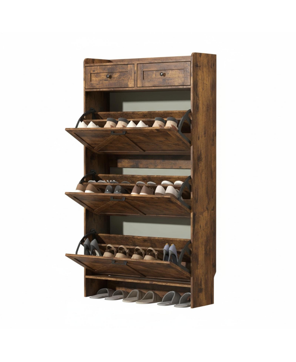 Click here for Yigii Rustic Farmhouse Narrow Shoe Cabinet Entrywa... prices