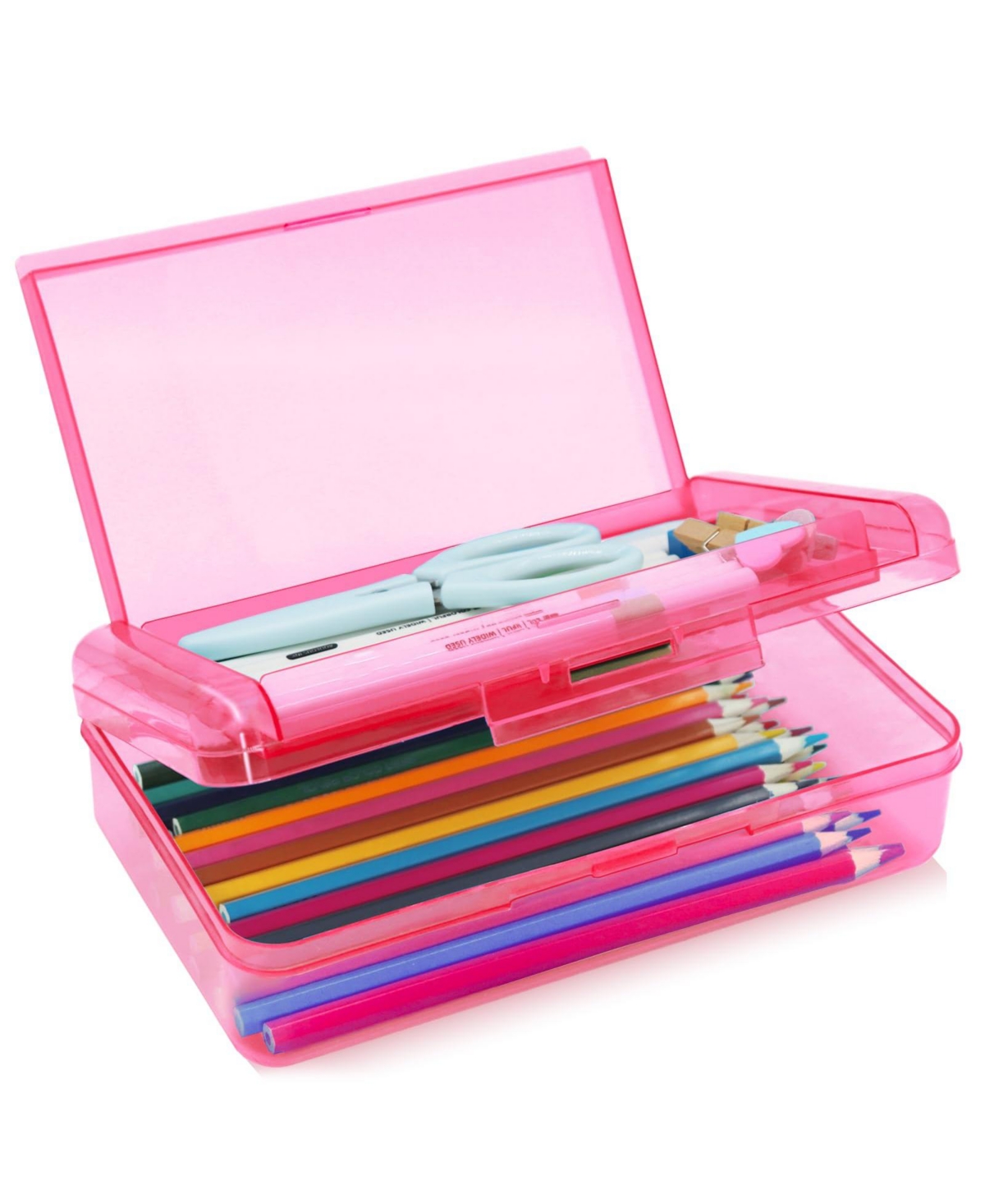 Click here for Gnuadz Double Layer Hard Pencil Case Plastic Trans... prices