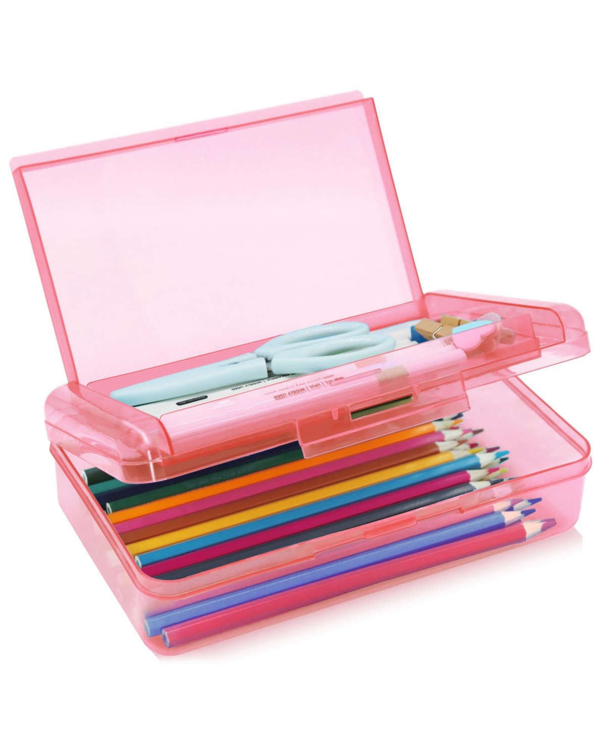 Click here for Gnuadz Double Layer Hard Pencil Case Plastic Trans... prices