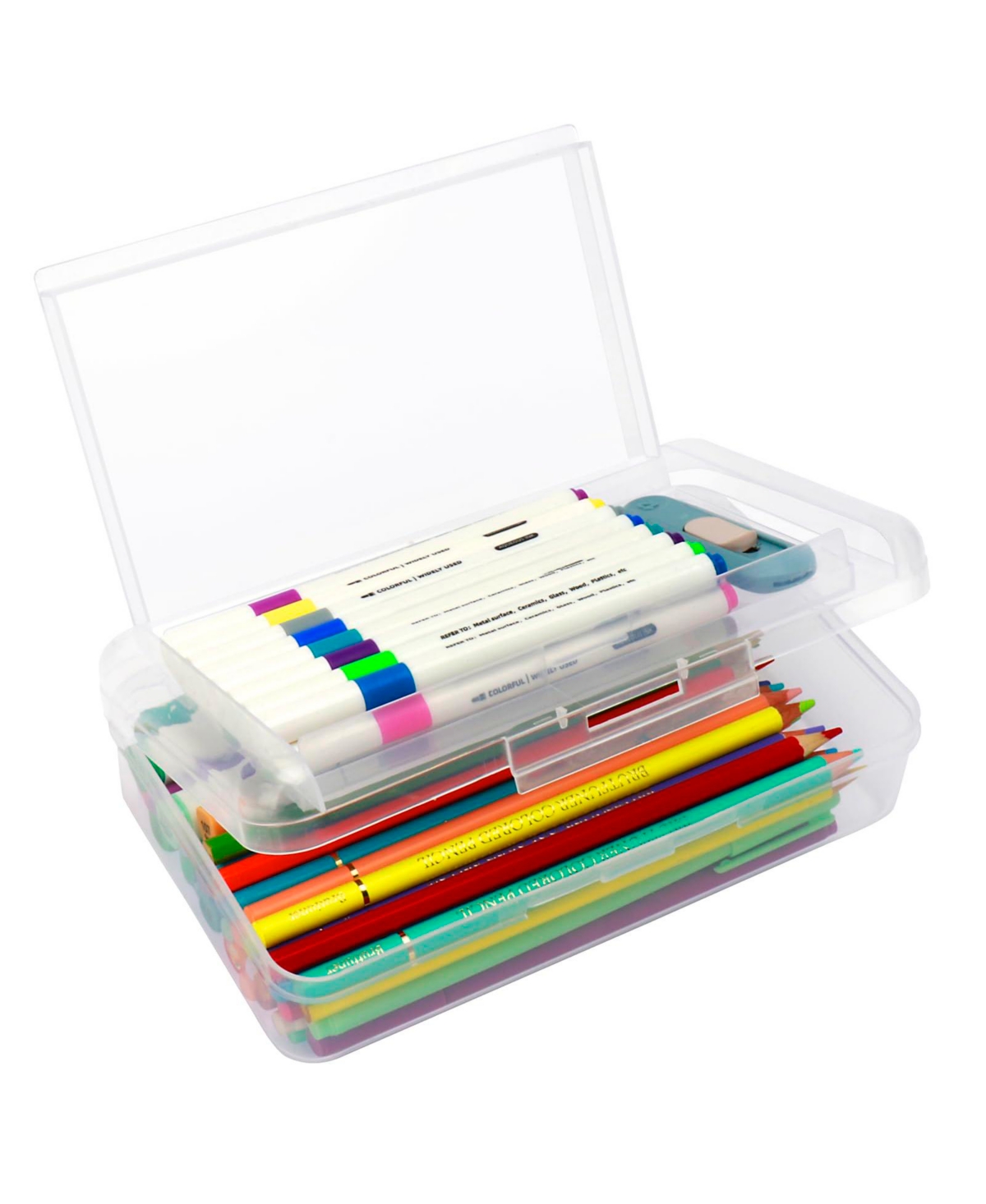 Click here for Gnuadz Double Layer Hard Pencil Case Plastic Trans... prices