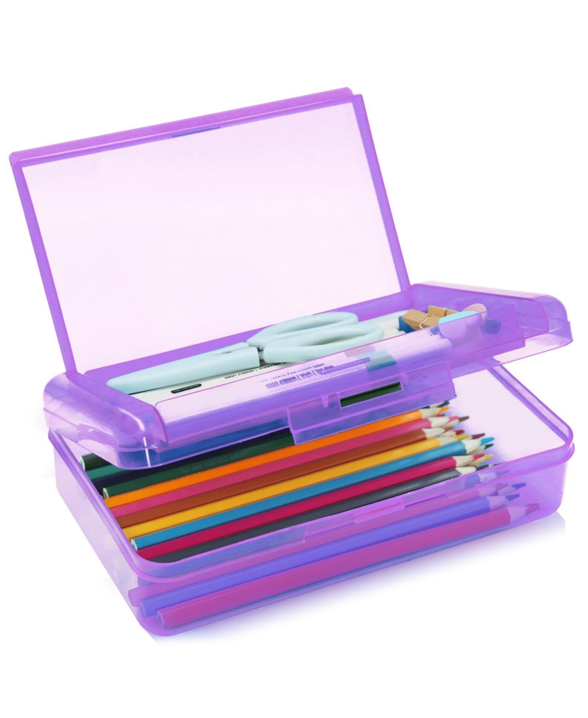 Click here for Gnuadz Double Layer Hard Pencil Case Plastic Trans... prices
