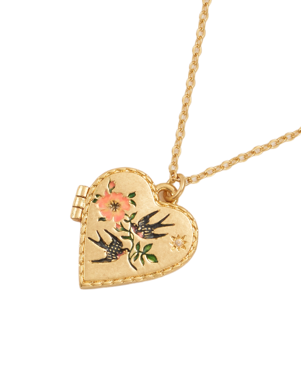 Click here for Fable England Swallow Locket - Multi  gold prices