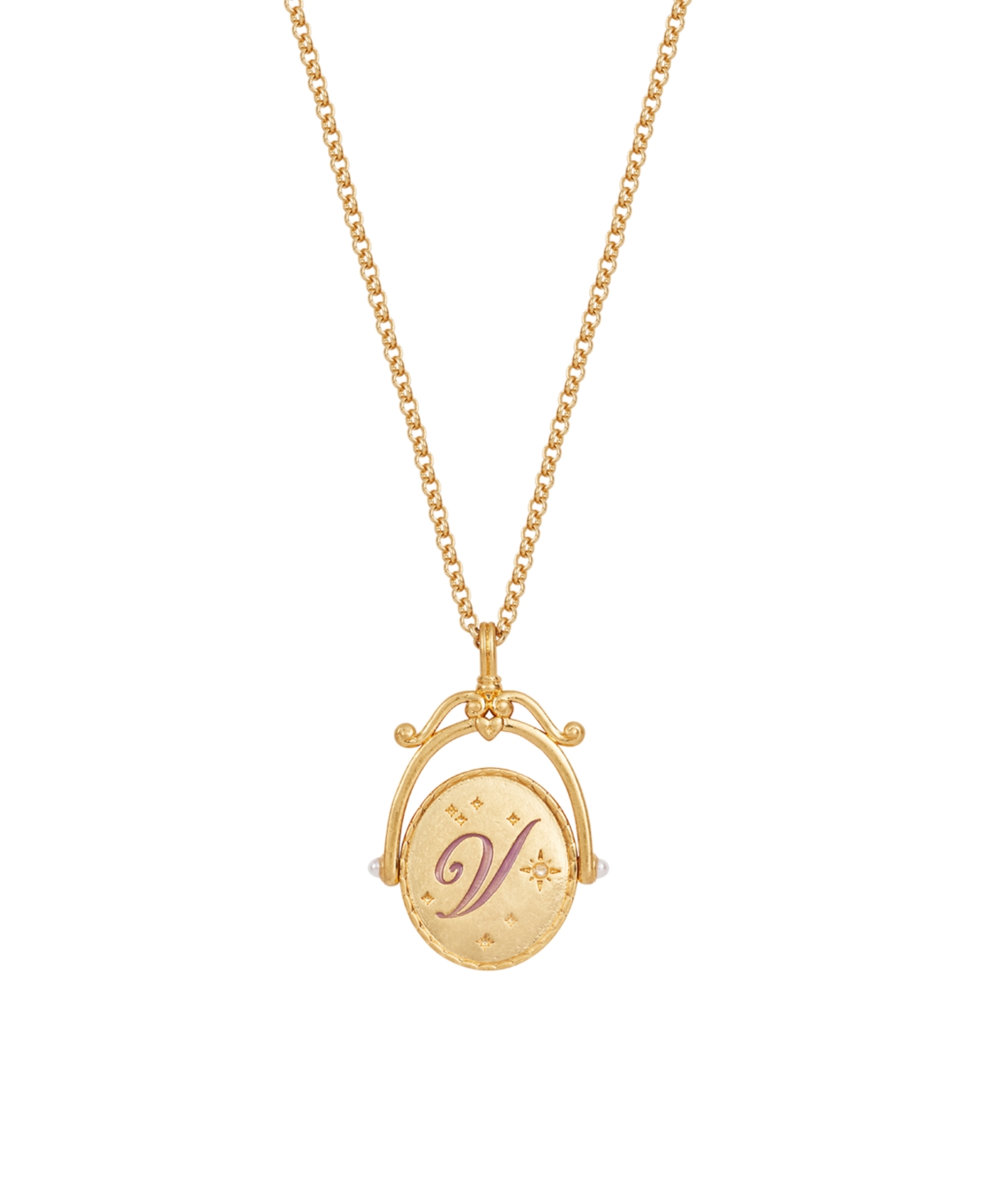 Click here for Fable England V Initial Violet Gold Spinner Chain... prices