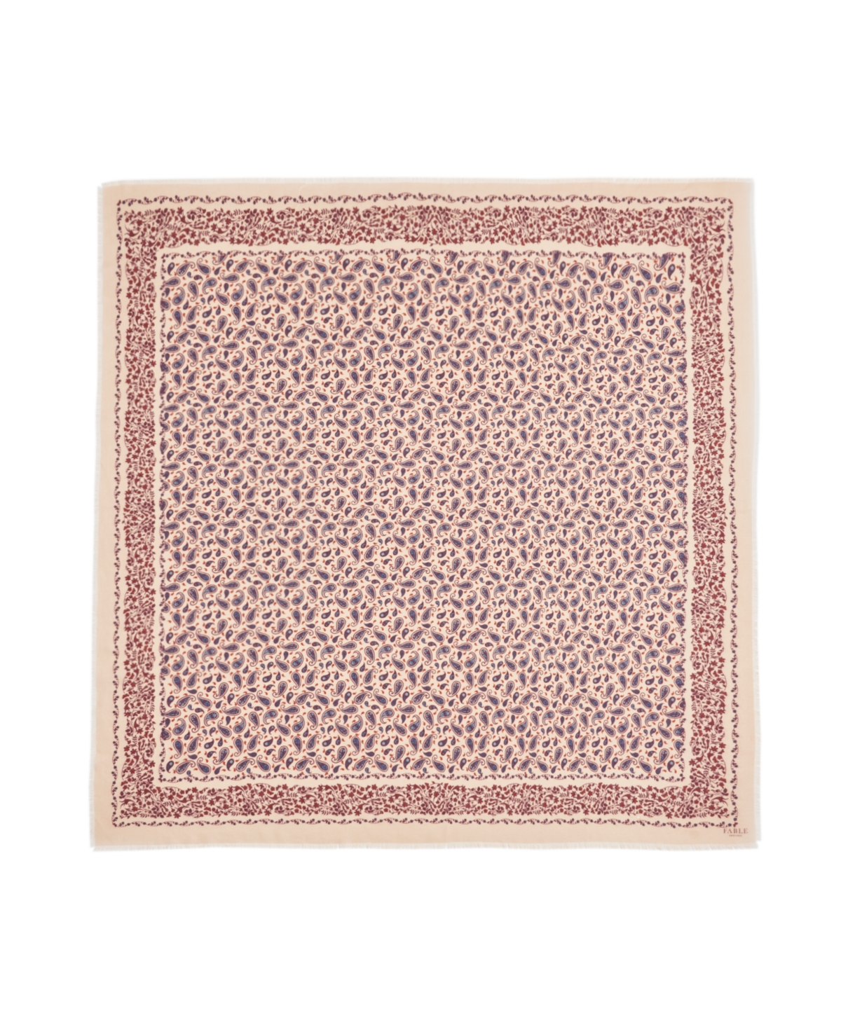 Click here for Fable England Paisley Folk Caramel Square Scarf -... prices