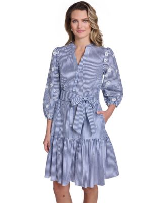 Click here for Jessica Howard Womens Stripe V Neck Dress prices