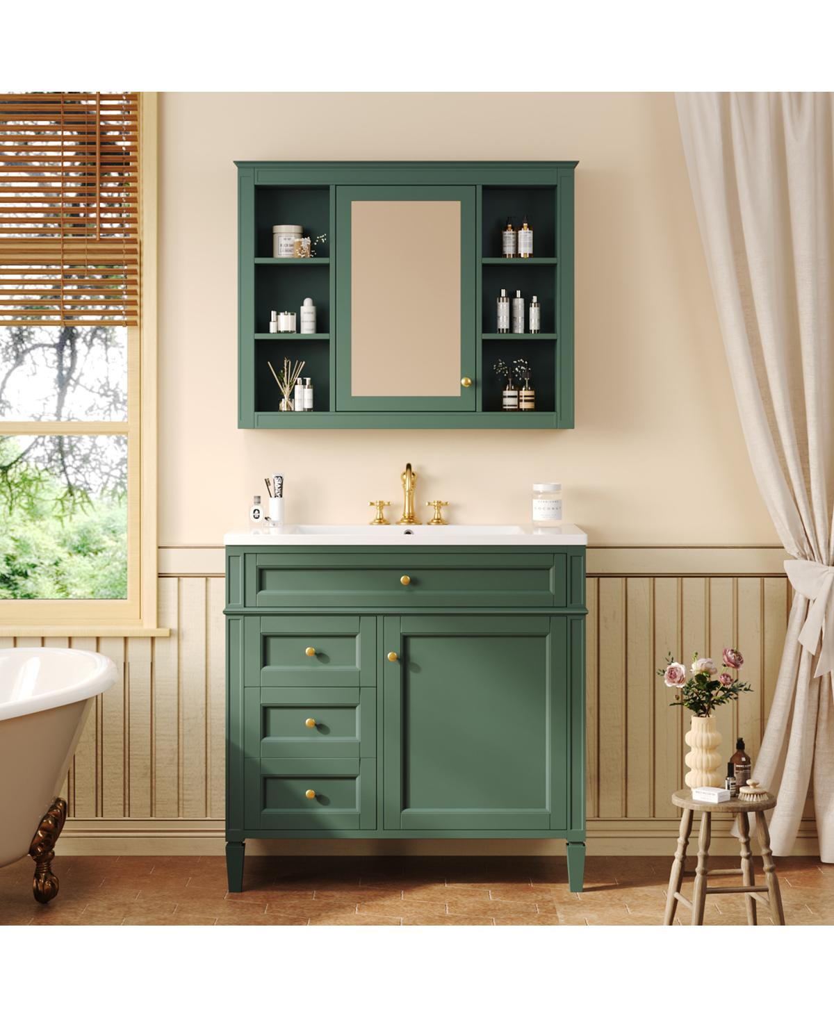 Click here for Sillysis 36" Bathroom Vanity with Sink and Mi... prices