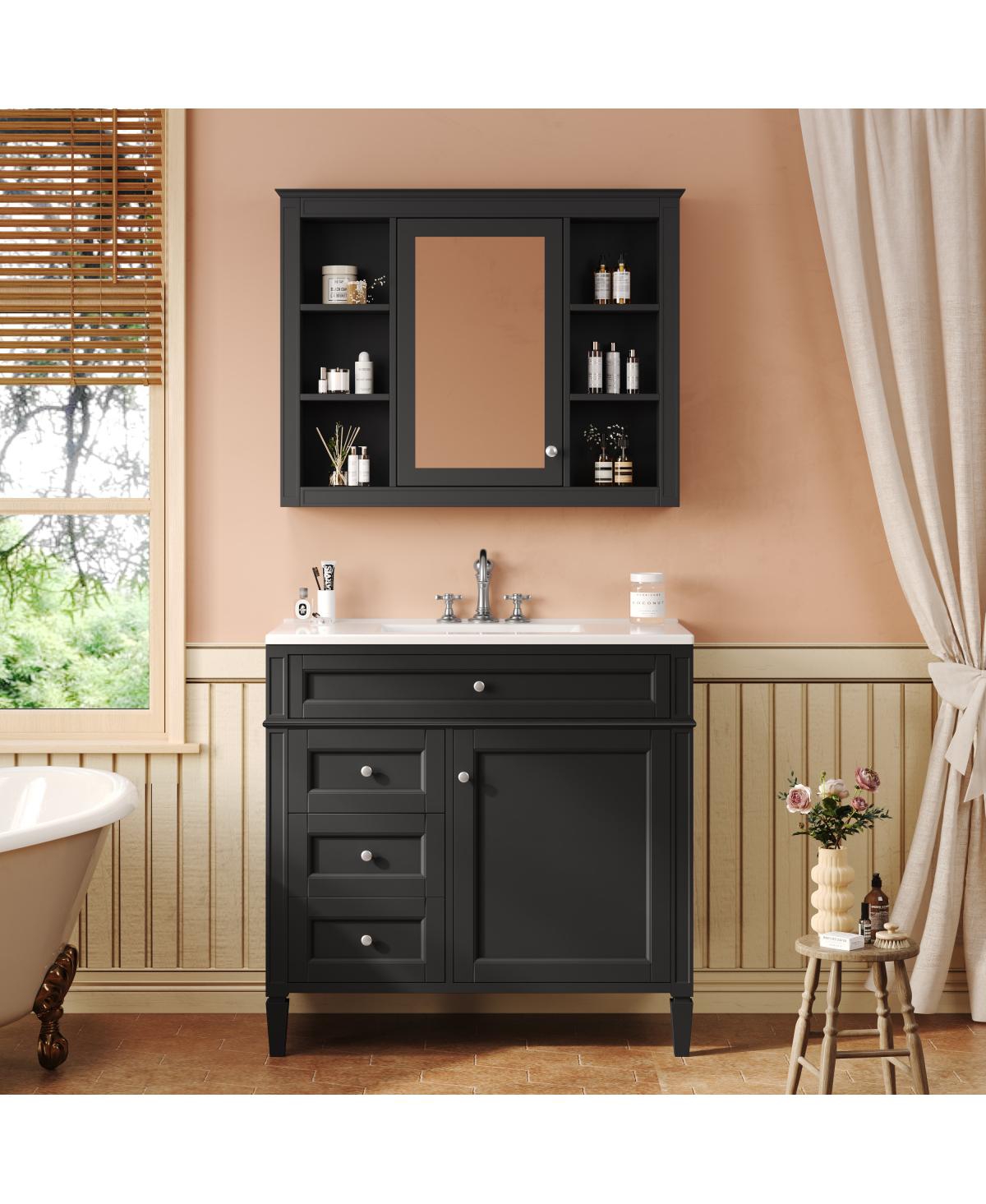 Click here for Sillysis 36" Bathroom Vanity with Sink and Mi... prices