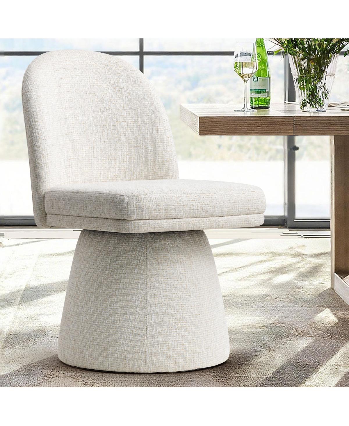Click here for Maison Boucle Textured Upholstered Swivel Dining S... prices