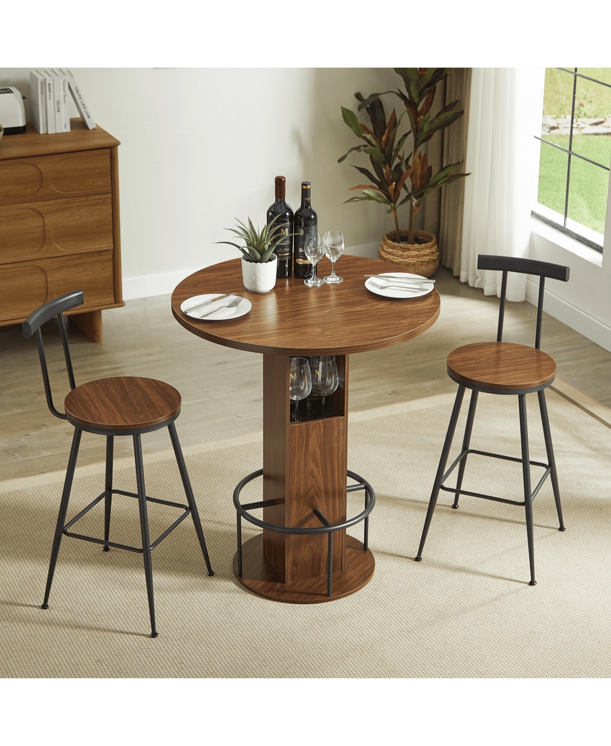 Click here for sumyeg 3-Piece Bar Table Set with 31.5-Inch Round... prices