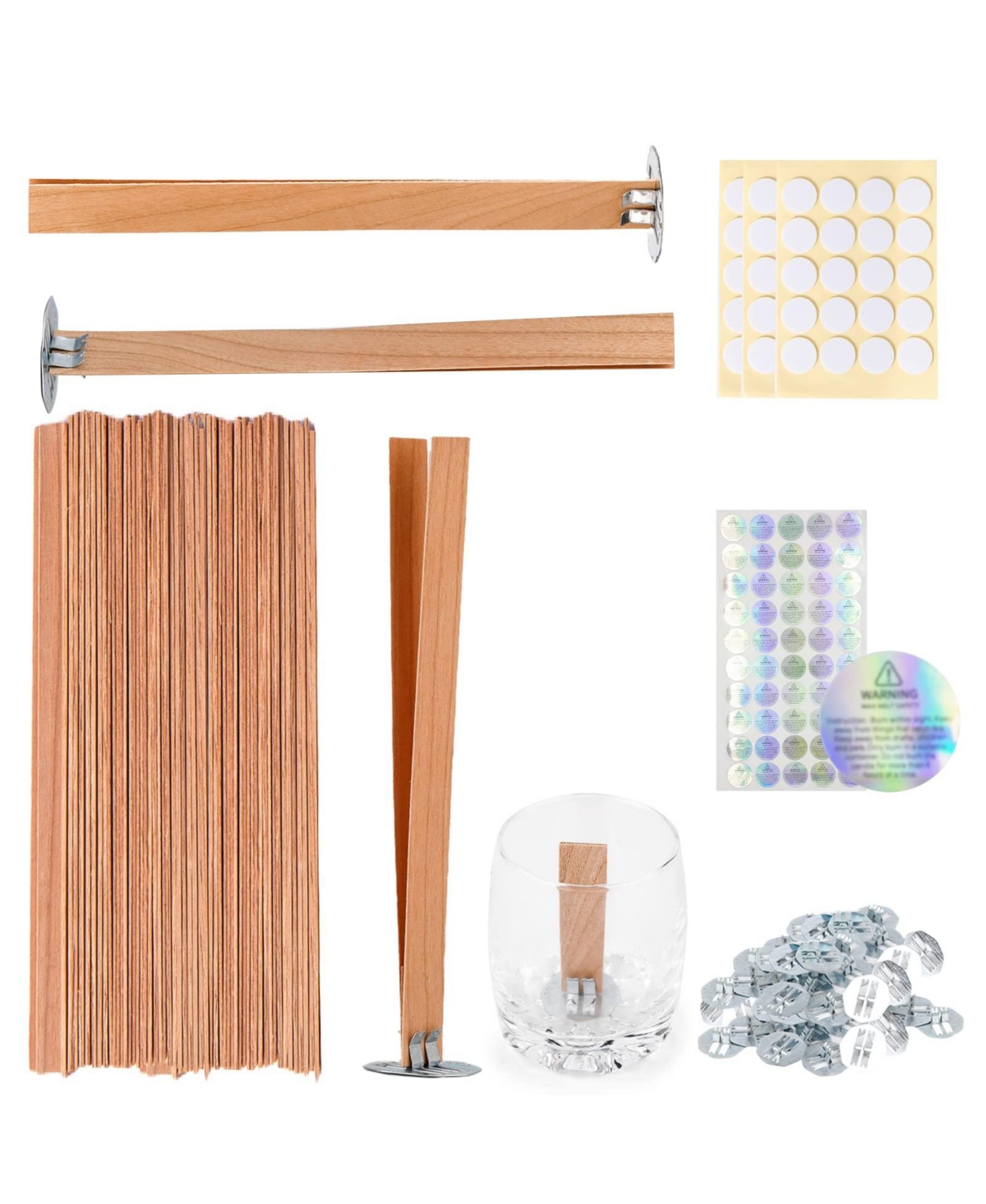 Click here for Gnuadz 100 Cherry Wood Candle Wicks With Stand Glu... prices