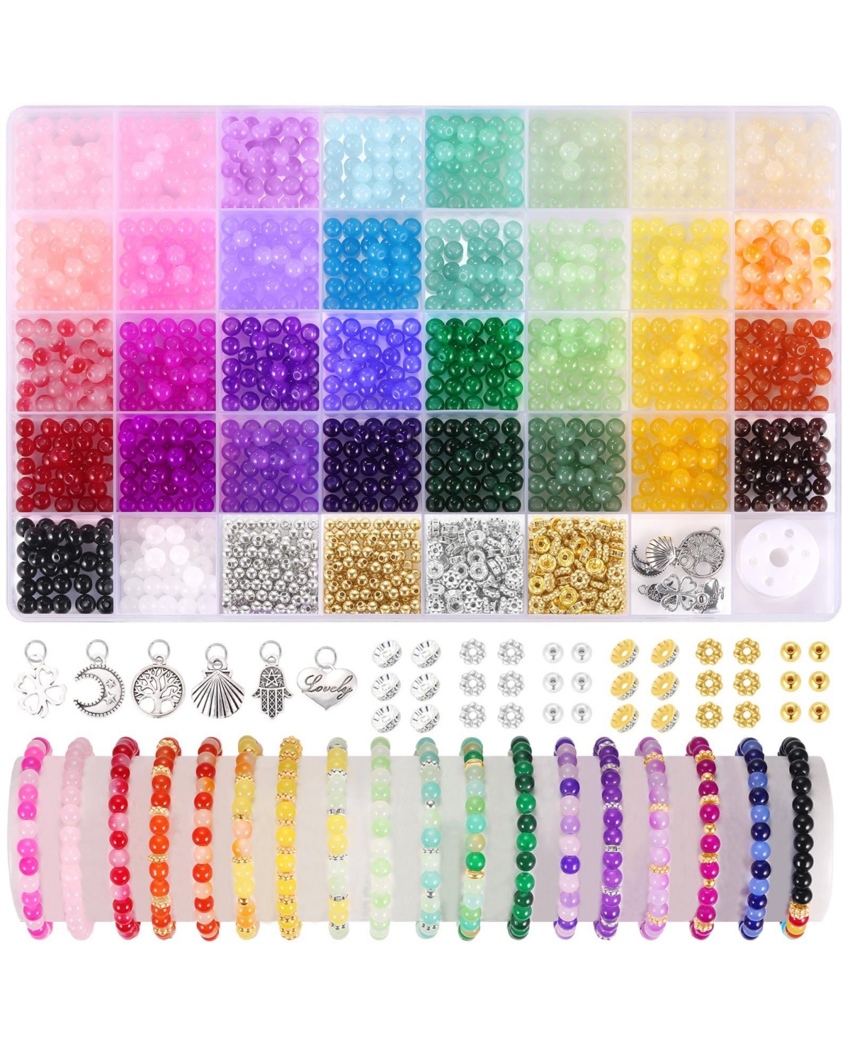 Click here for Gnuadz 34 colors 1368pcs Glass Beads for Bracelets... prices