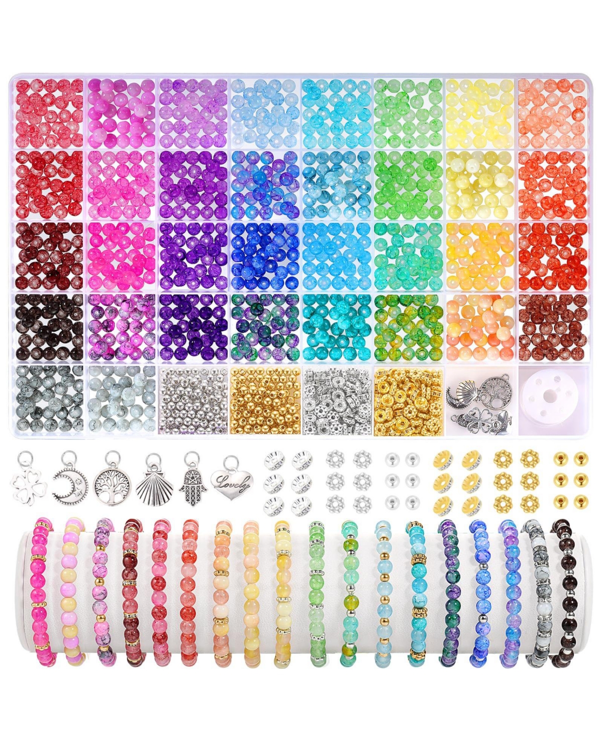 Click here for Gnuadz 34 colors 1368pcs Glass Beads for Bracelets... prices