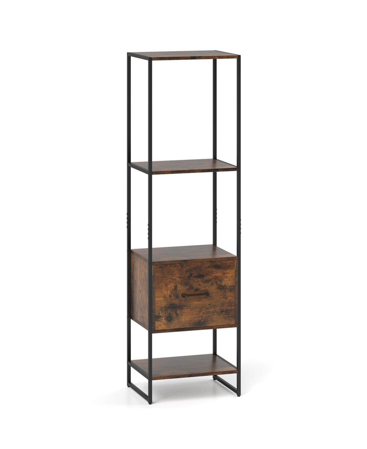 Click here for Slickblue Narrow 5-Tier Bookcase with Open Shelves... prices