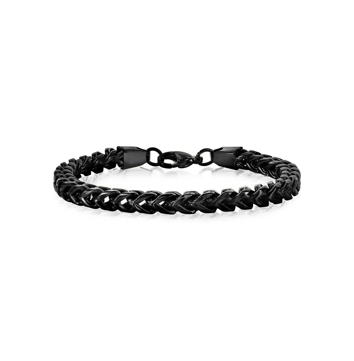 Click here for Metallo Stainless Steel Franco Chain Bracelet - Bl... prices