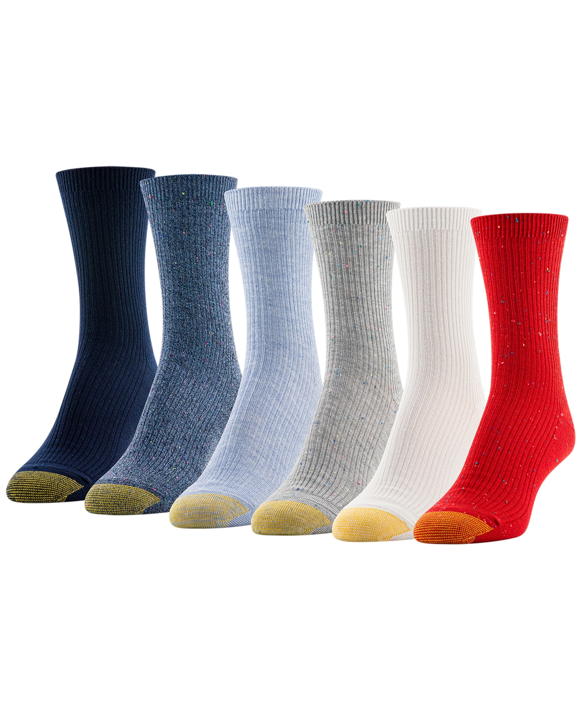 Click here for Gold Toe Womens Americana Rib Nep Midi Socks  6-Pa... prices