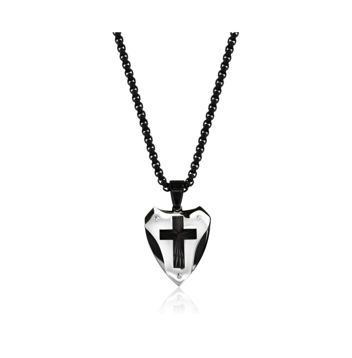 Click here for Metallo Stainless Steel  D-c Cross Triangle Neckla... prices