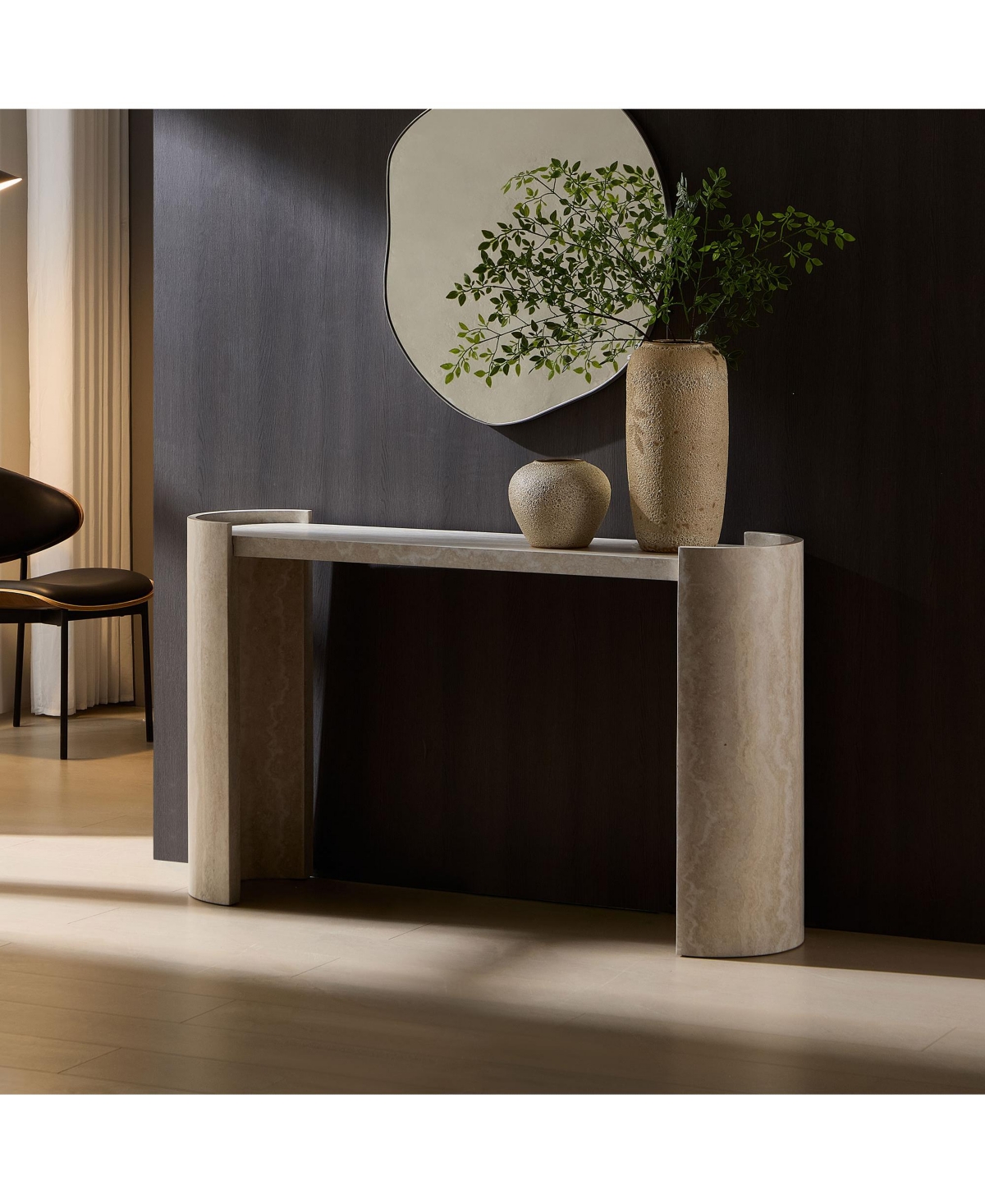 Click here for Flynama 53.15in Faux Mars Marble Narrow Console Ta... prices