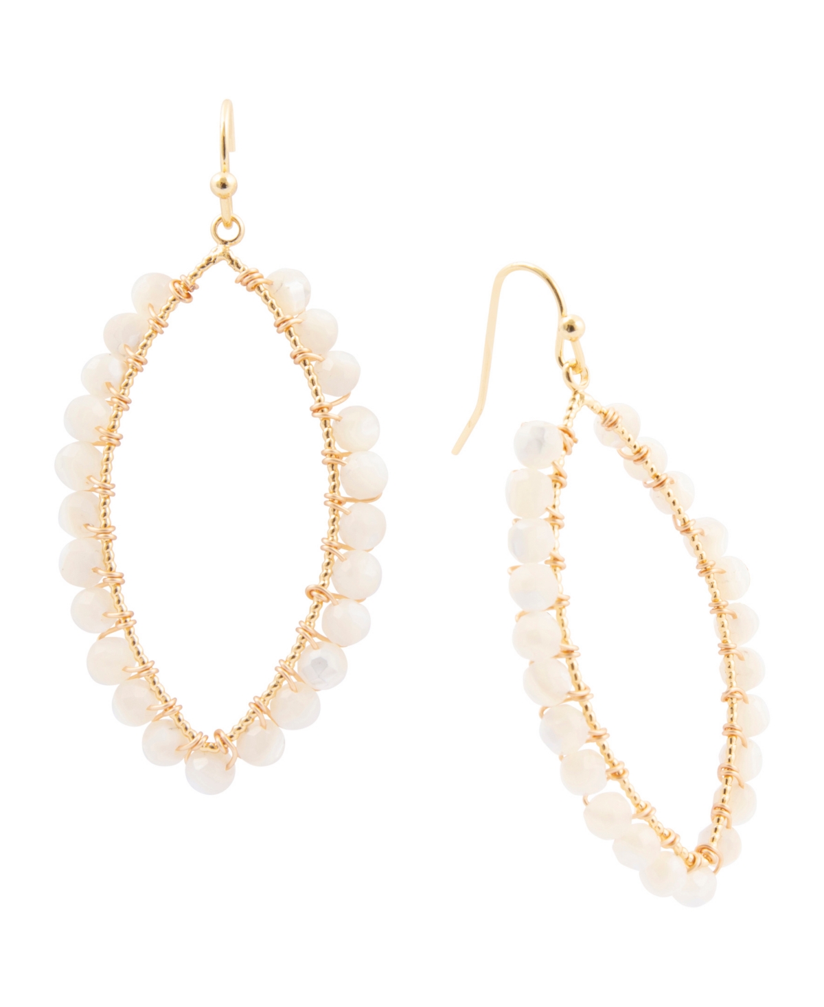 Click here for Barse White Mother of Pearl Tear Drop Golden Loop... prices