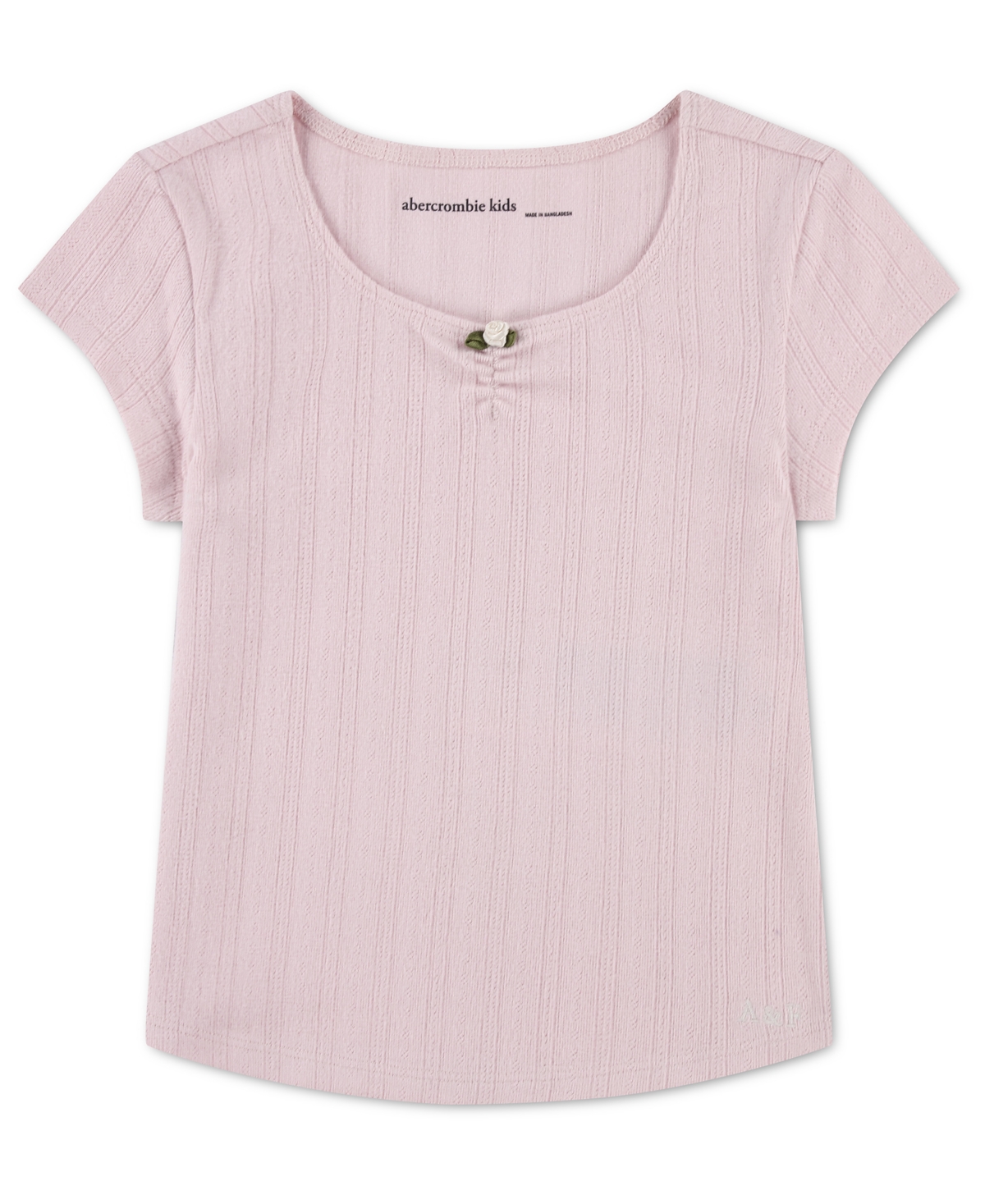 Click here for abercrombie kids Girls Scoop Neck T-shirt - Pink prices