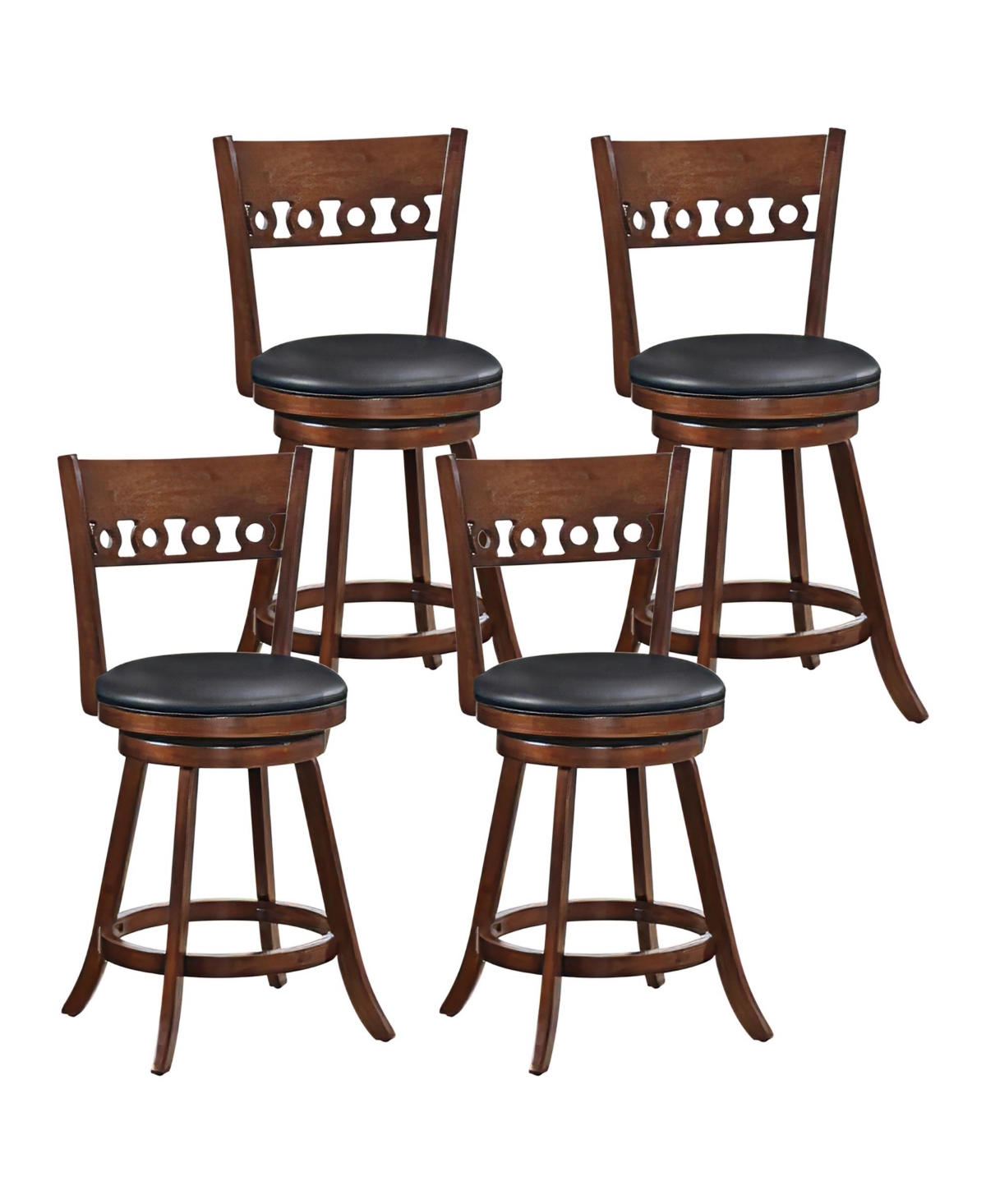 Click here for Gymax 4PCS 24.5 Counter Height Bar Chairs Swivel B... prices
