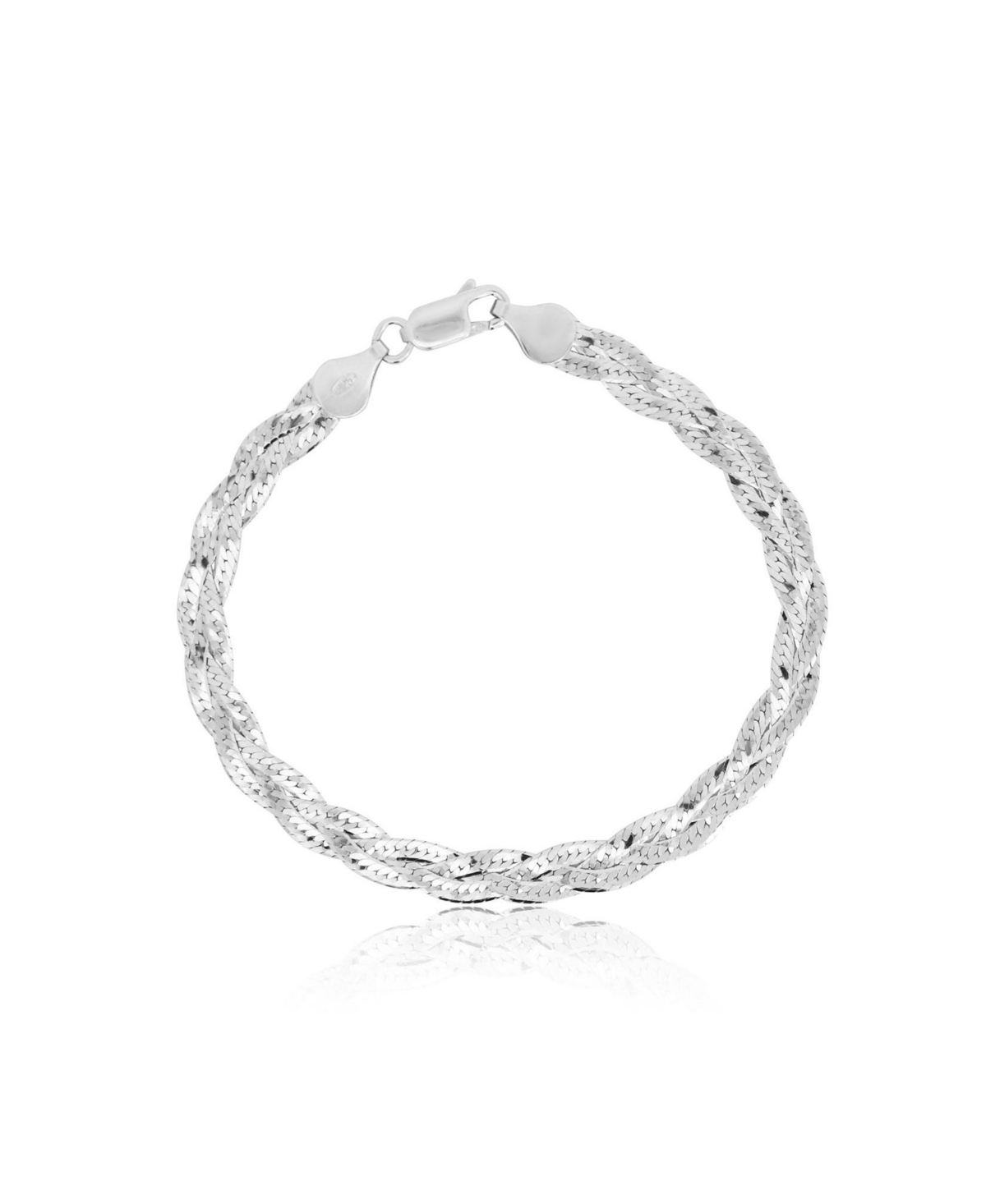 Click here for The Lovery Braided Herringbone Bracelet Sterling S... prices