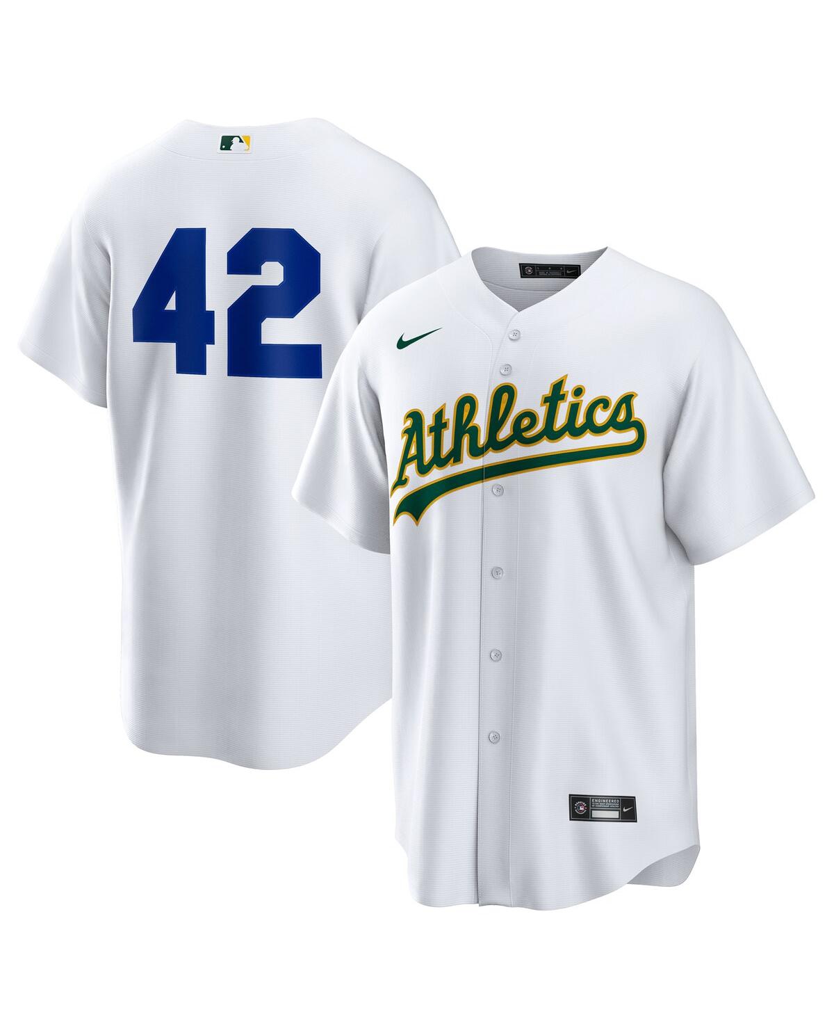 Click here for Nike Mens White Athletics Home 2025 Jackie Robinso... prices