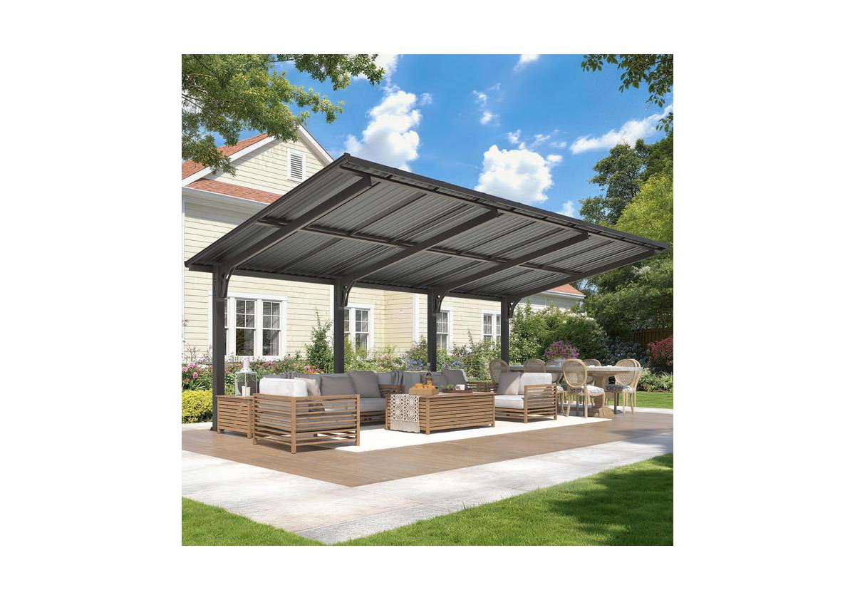 Click here for Aecojoy 20x10 feet Lean to Hardtop Metal Carport G... prices