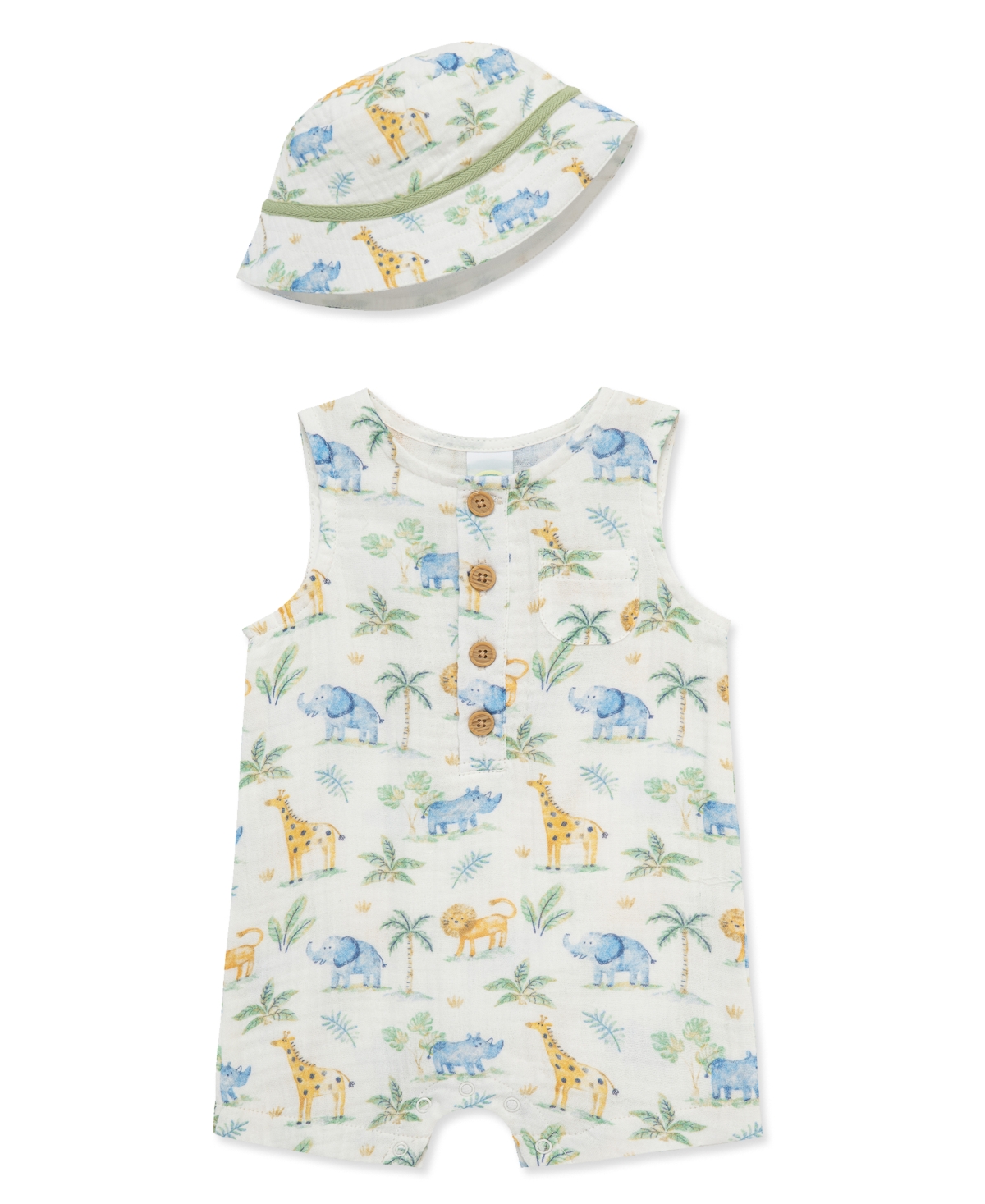 Click here for Little Me Baby Boys Sleeveless Romper and Hat  2-P... prices