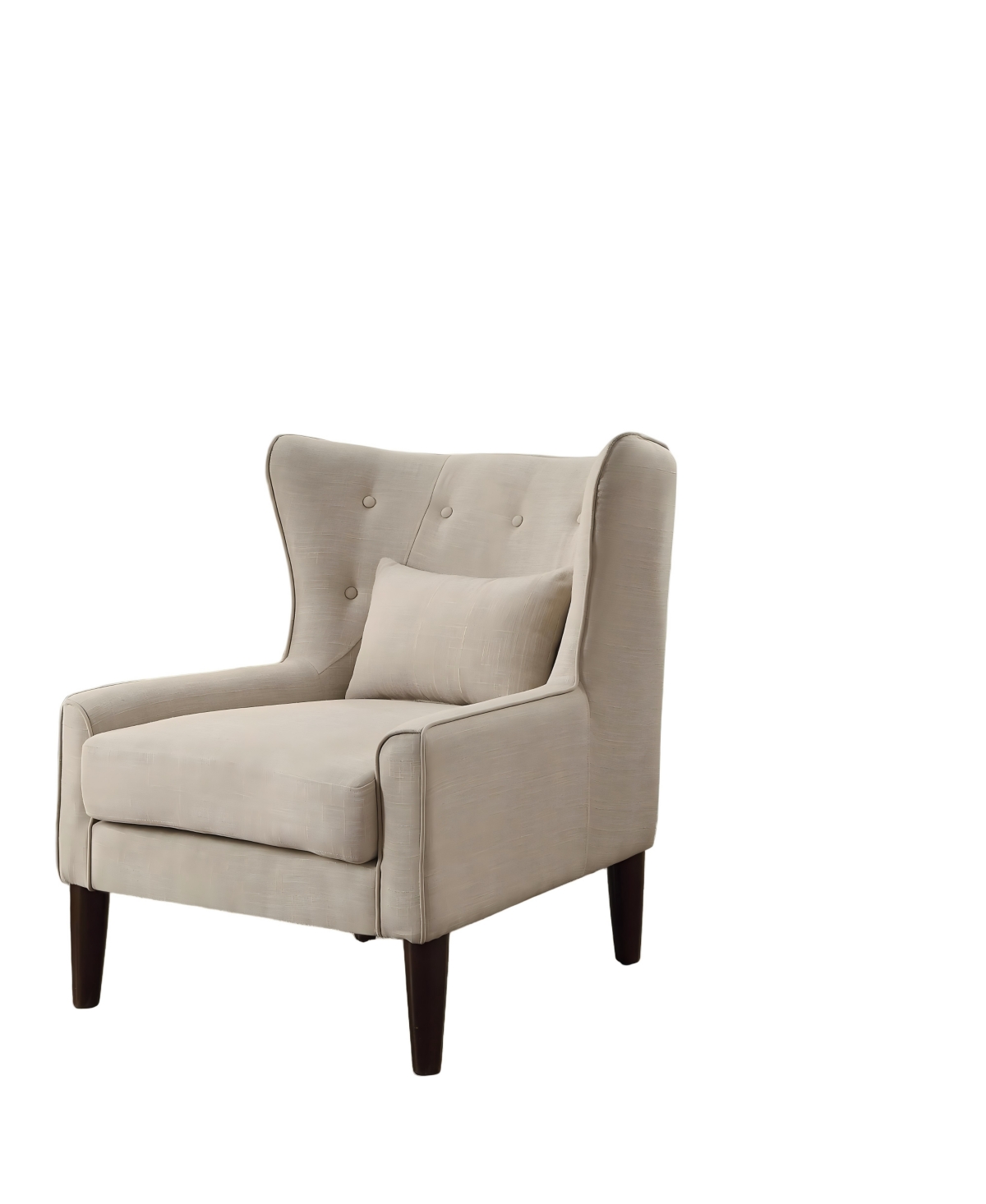 Click here for Boyel Living Classic Wingback Linen Chair with But... prices