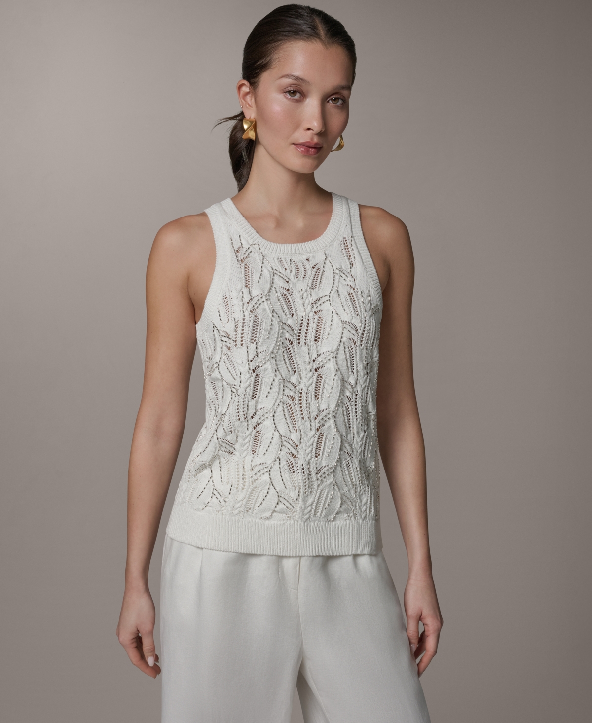 Click here for Donna Karan New York Womens Crewneck Tank Sweater... prices